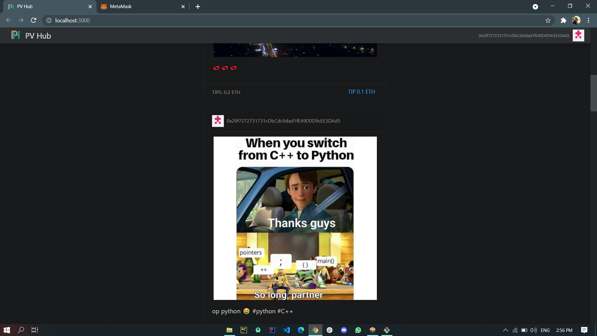 GitHub - SouvikChoudhury360/PV_Hub: A Blockchain based Social media platform. Truly Secure 🔒 ...