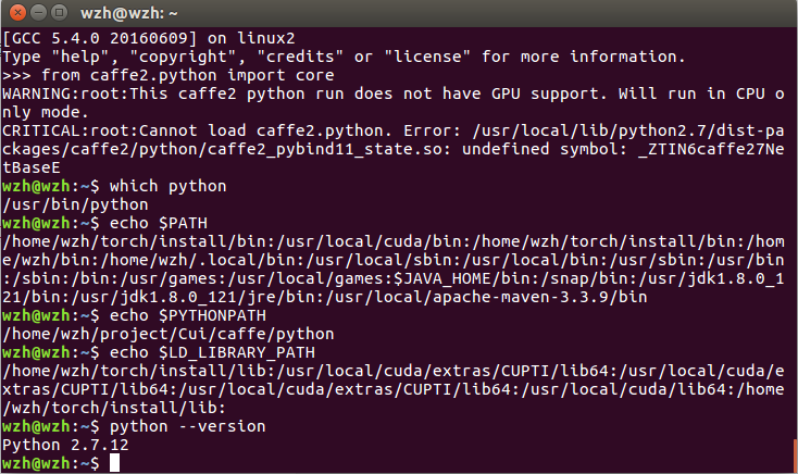 Critical Root Cannot Load Caffe2 Python Error Usr Local Lib Python2 7 Dist Packages Caffe2