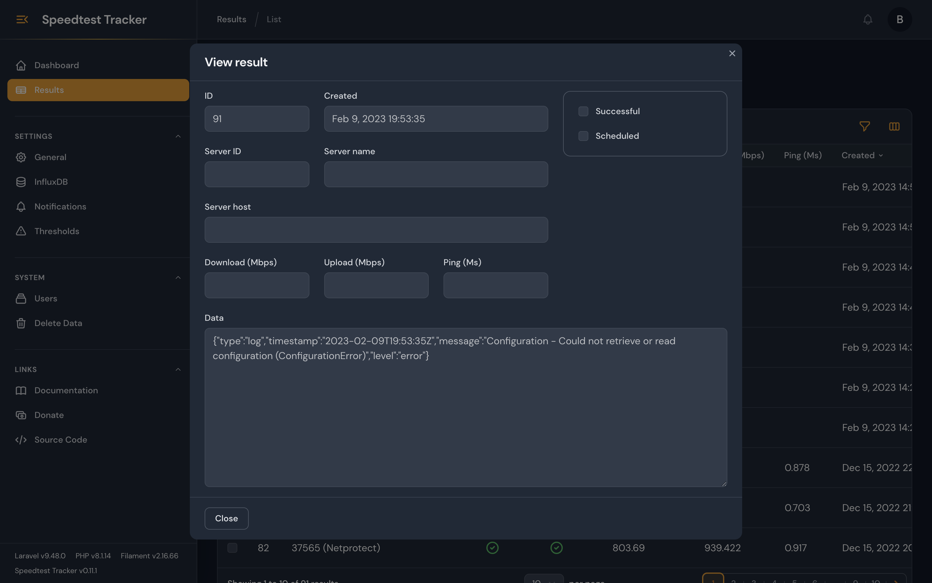 Configuration - Could not retrieve or read configuration (ConfigurationError) - Back again ...