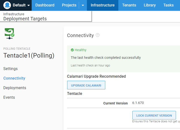 Calamari 'upgrade available' message displaying despite Tentacle not needing upgrade. · Issue ...