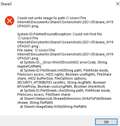 Invalid Path · Issue #5594 · ShareX/ShareX · GitHub