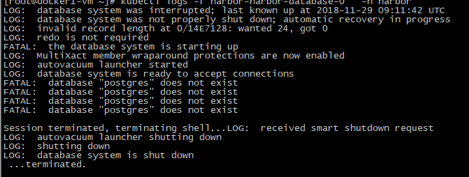 database "postgres" does not exist · Issue #100 · goharbor/harbor-helm · GitHub