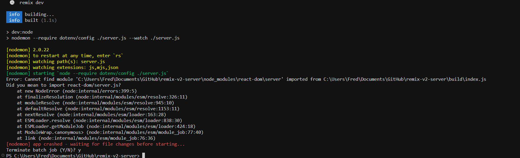 v2_dev doesn't with with React17 + ESM · Issue #7021 · remix-run/remix · GitHub