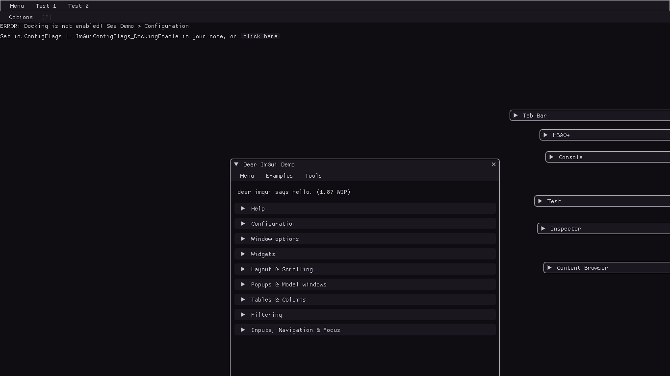 Docking is not working · Issue #5101 · ocornut/imgui · GitHub
