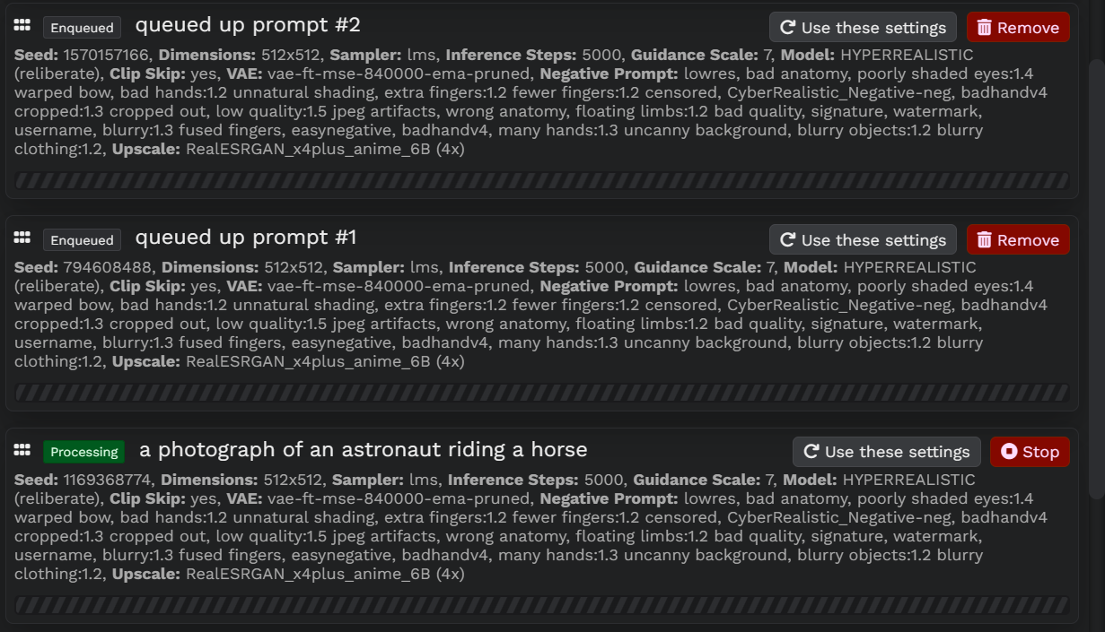 [enhancement]: Add queue for generations/prompts · Issue #4332 · invoke-ai/InvokeAI · GitHub