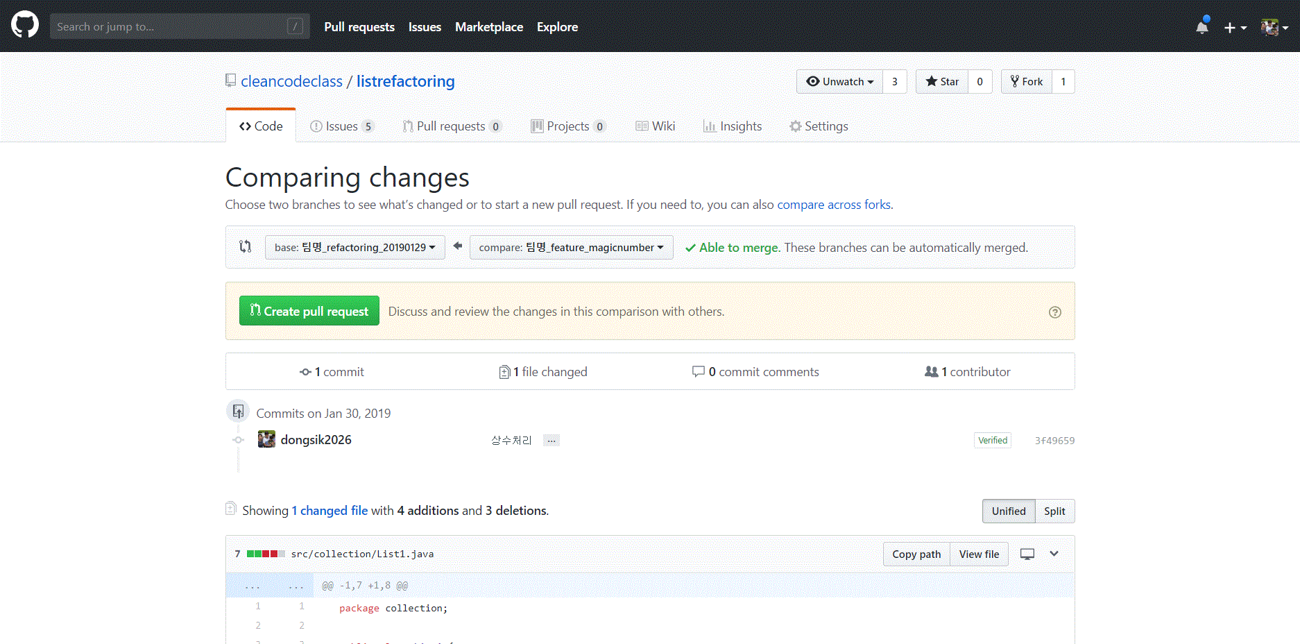 GitHub - cleancodeclass/listrefactoring