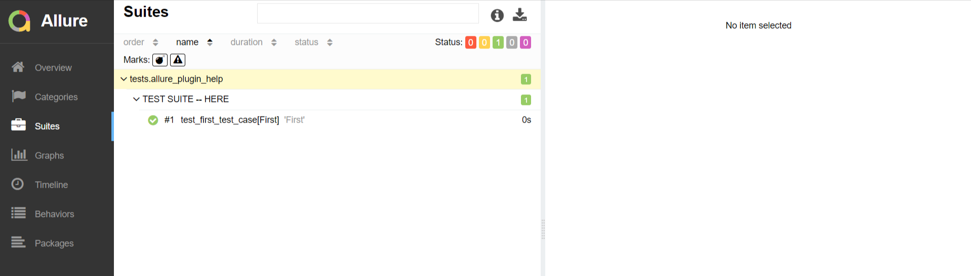 Allure Dynamic methods - allure.dynamic.feature( 'feature name') , this ...