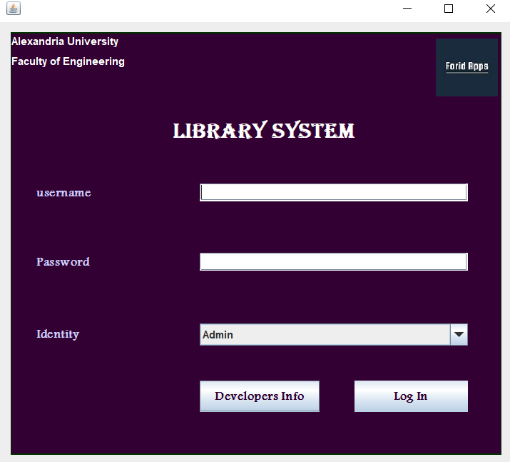 GitHub - MohamedFarid612/Library-System: Library system used to organize the flow of books ...