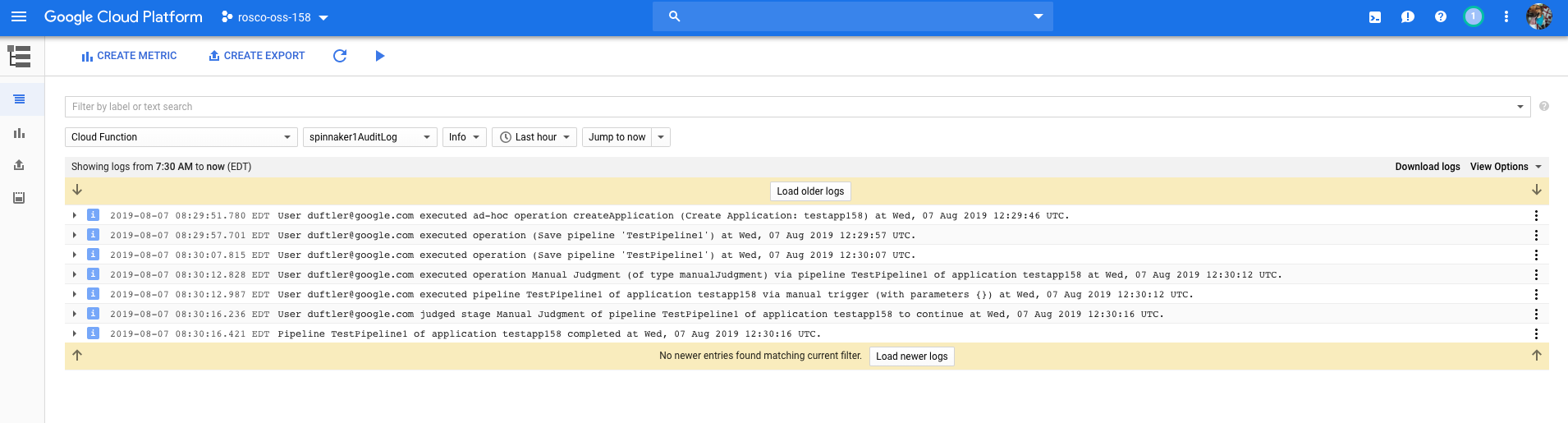 Documentation on audit log cloud function · Issue #93 · GoogleCloudPlatform/spinnaker-for-gcp ...