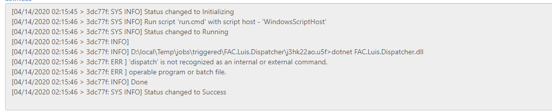Dispatch tool is not working as autojob · Issue #1427 · microsoft/botbuilder-tools · GitHub