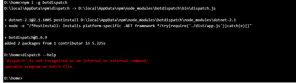 Dispatch tool is not working as autojob · Issue #1427 · microsoft/botbuilder-tools · GitHub