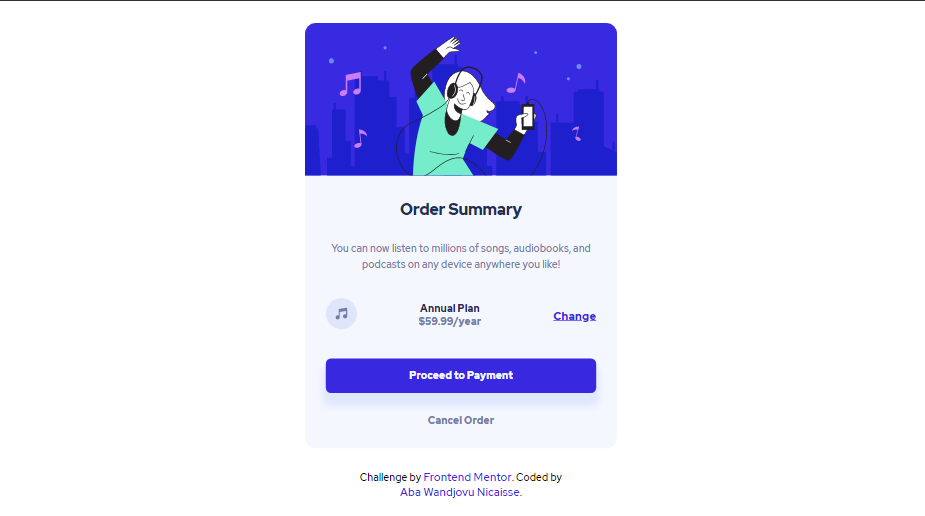 GitHub - abanicaisse/order-summary: Frontend Mentor order summary challenge