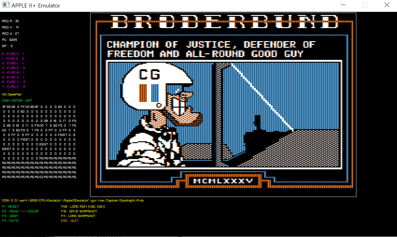 GitHub - codesafe/Apple-II-Emulator: Apple II+ Emulator