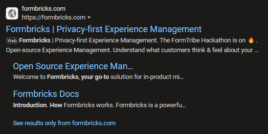 [BUG][FormTribe 🔥][50 Points] Logo is not visible in edge search · Issue #1265 · formbricks ...