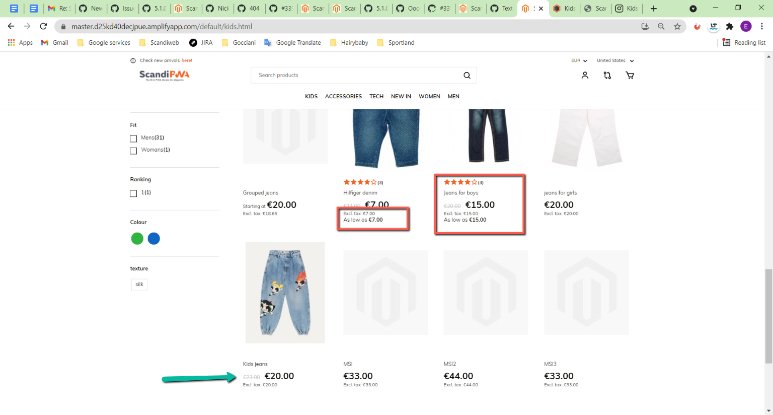 'As low as' is written on PLP and PDP for simple products with Customer ...