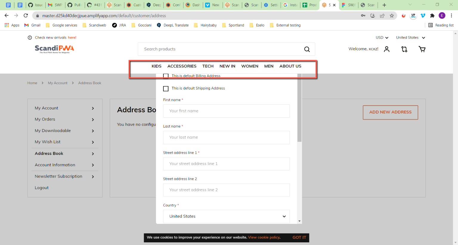 Popups In My Account Is Cut By Header · Issue 4328 · Scandipwascandipwa · Github 