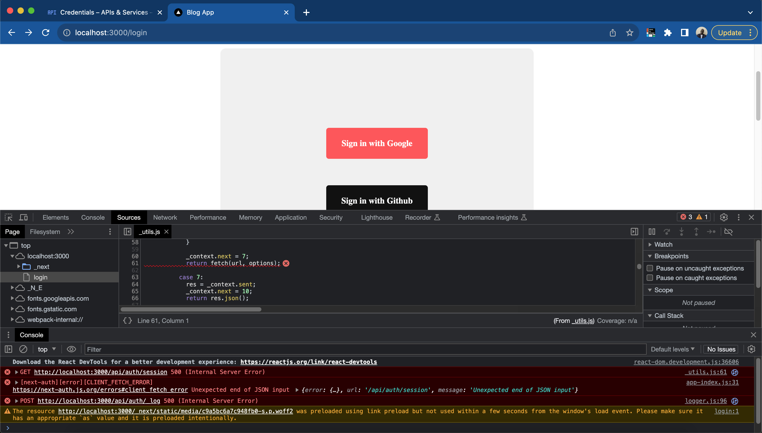 I get this error and I am having trouble with signing in with google · Issue #23 · safak/next ...