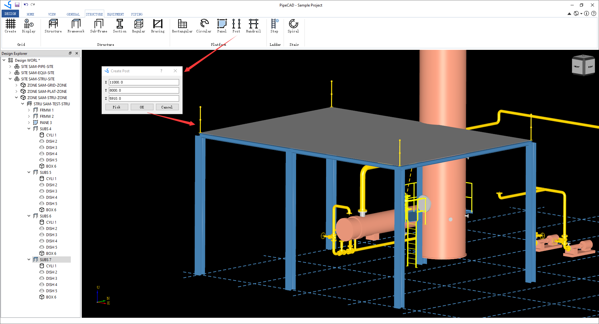 Create Post and Handrail · Issue #69 · eryar/PipeCAD · GitHub