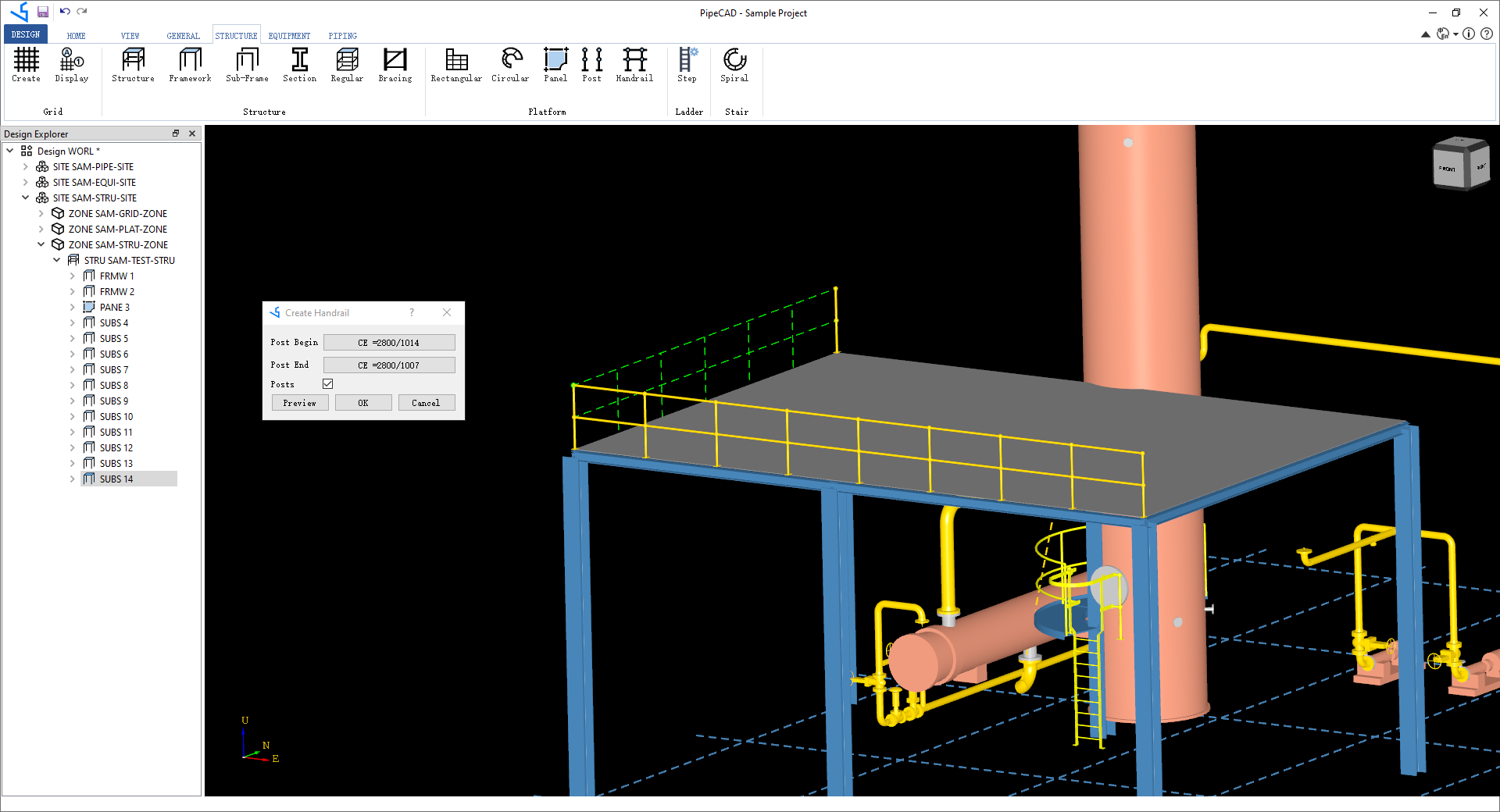 Create Post and Handrail · Issue #69 · eryar/PipeCAD · GitHub