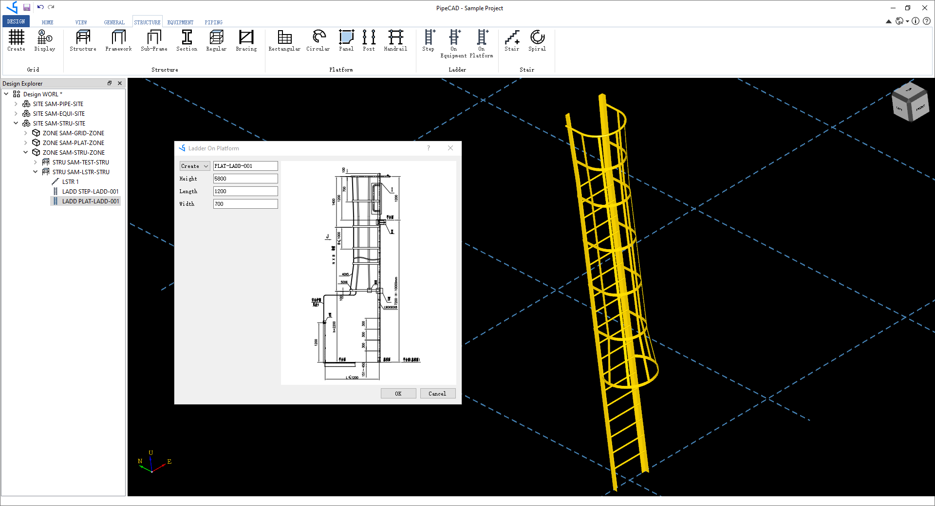 Circular platform&ladder modeling · Issue #39 · eryar/PipeCAD · GitHub