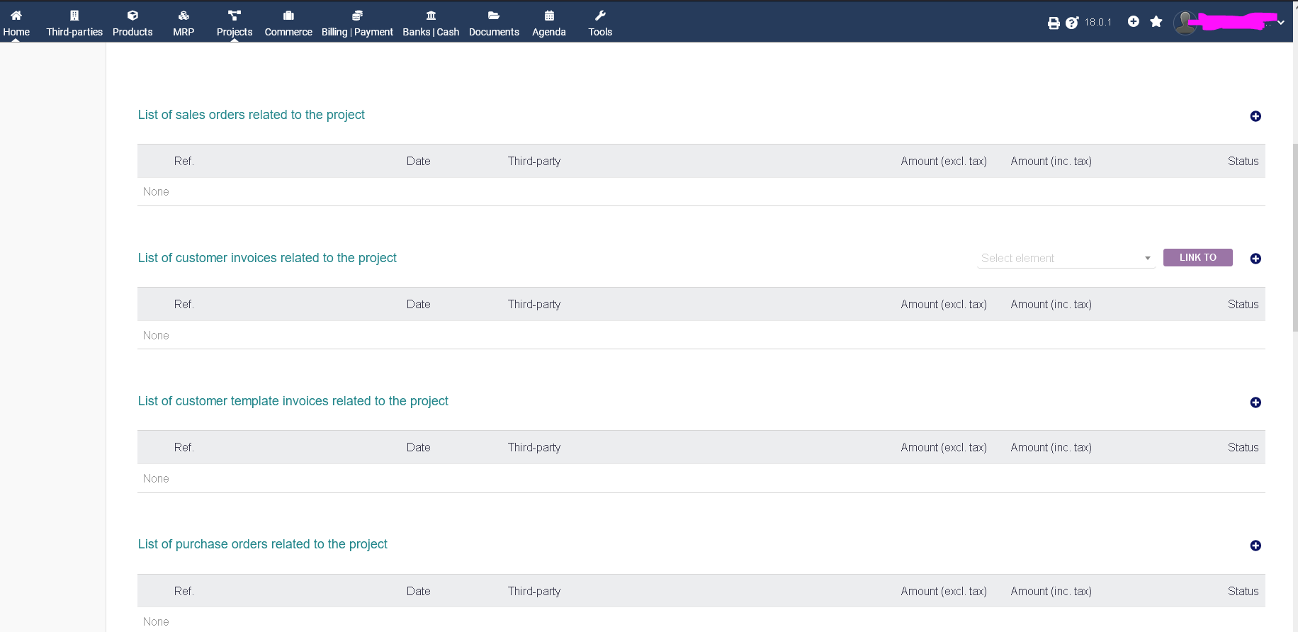 [bug] Stock Movement Associated With Project Doesn T Show Up In Project Overview Window