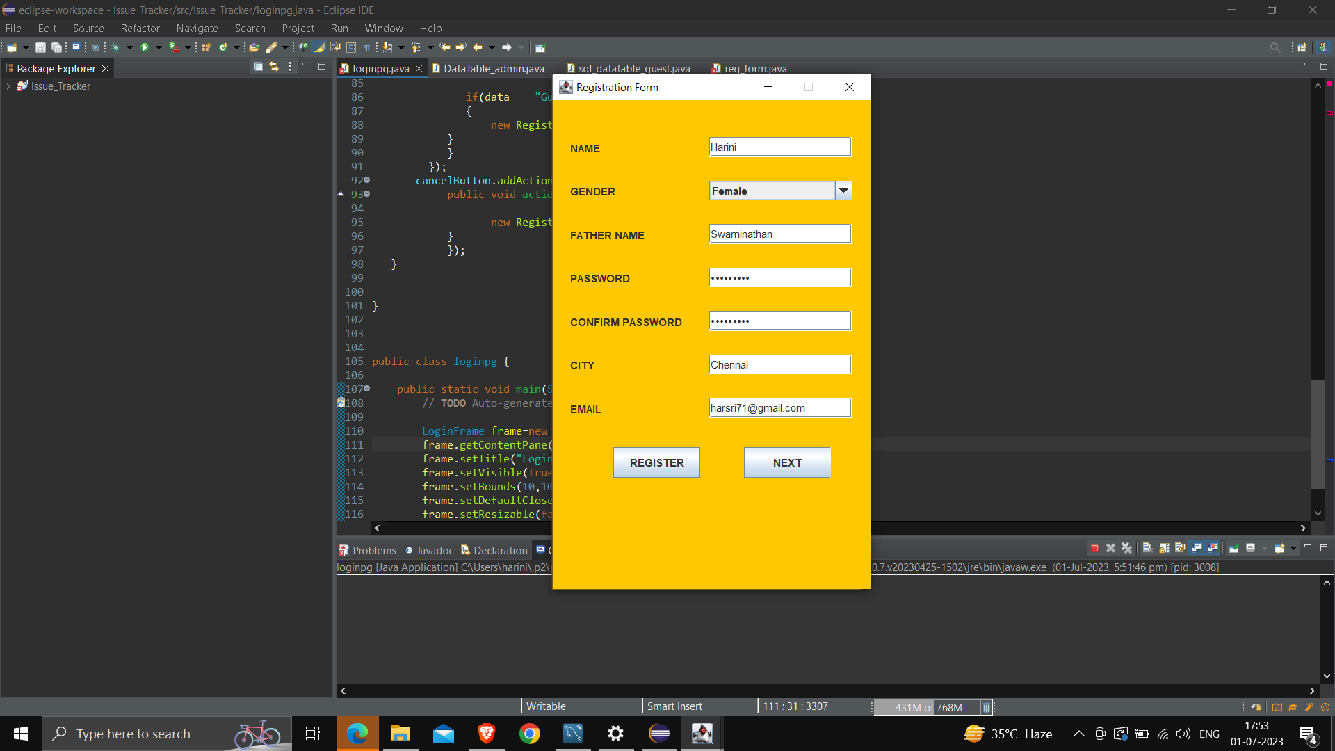 Github Harini S 26issue Tracker