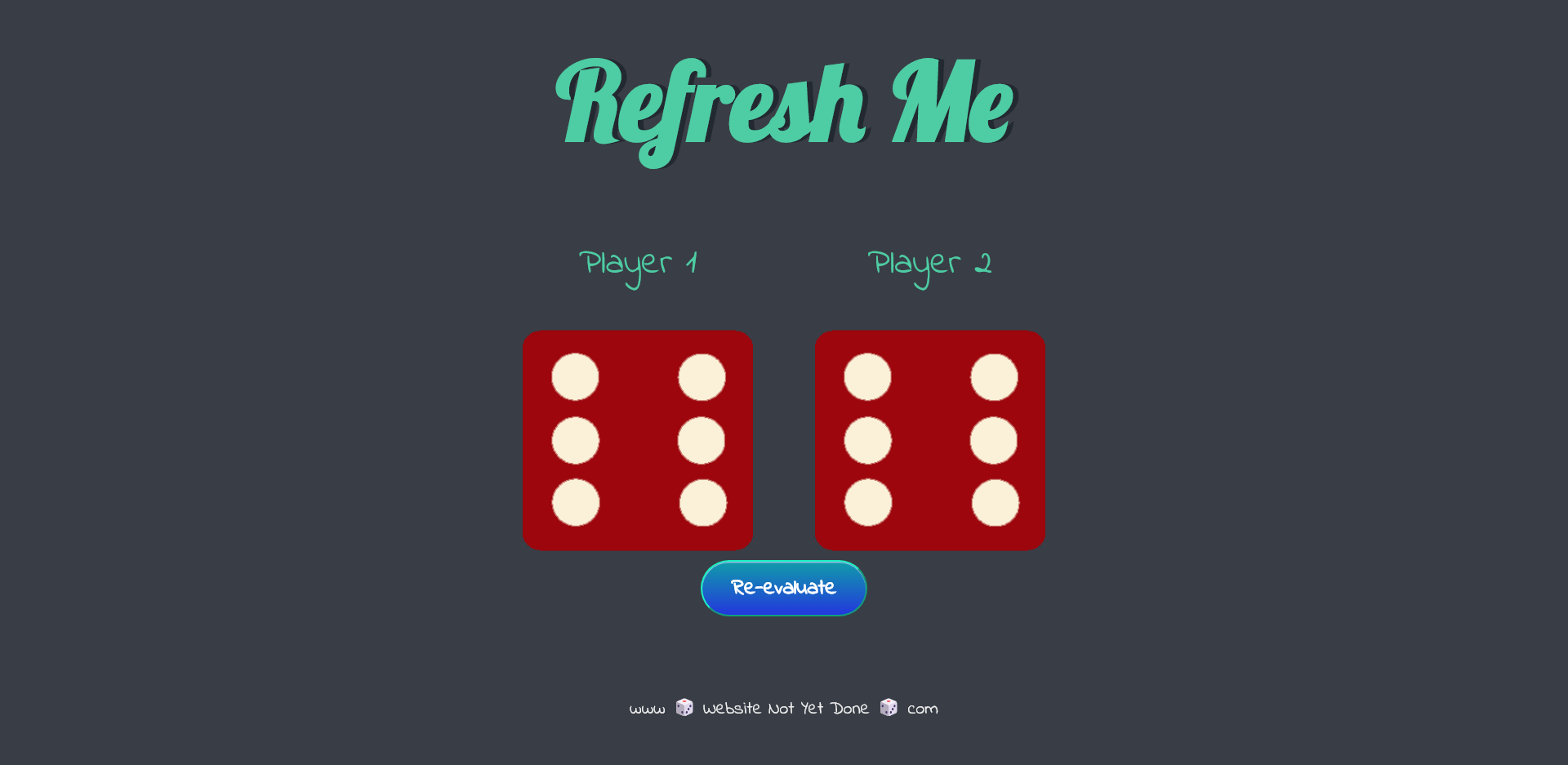 Github Exagerdiceegame A Simple 2 Player Javascript Game Where Player With Higher Roll Of