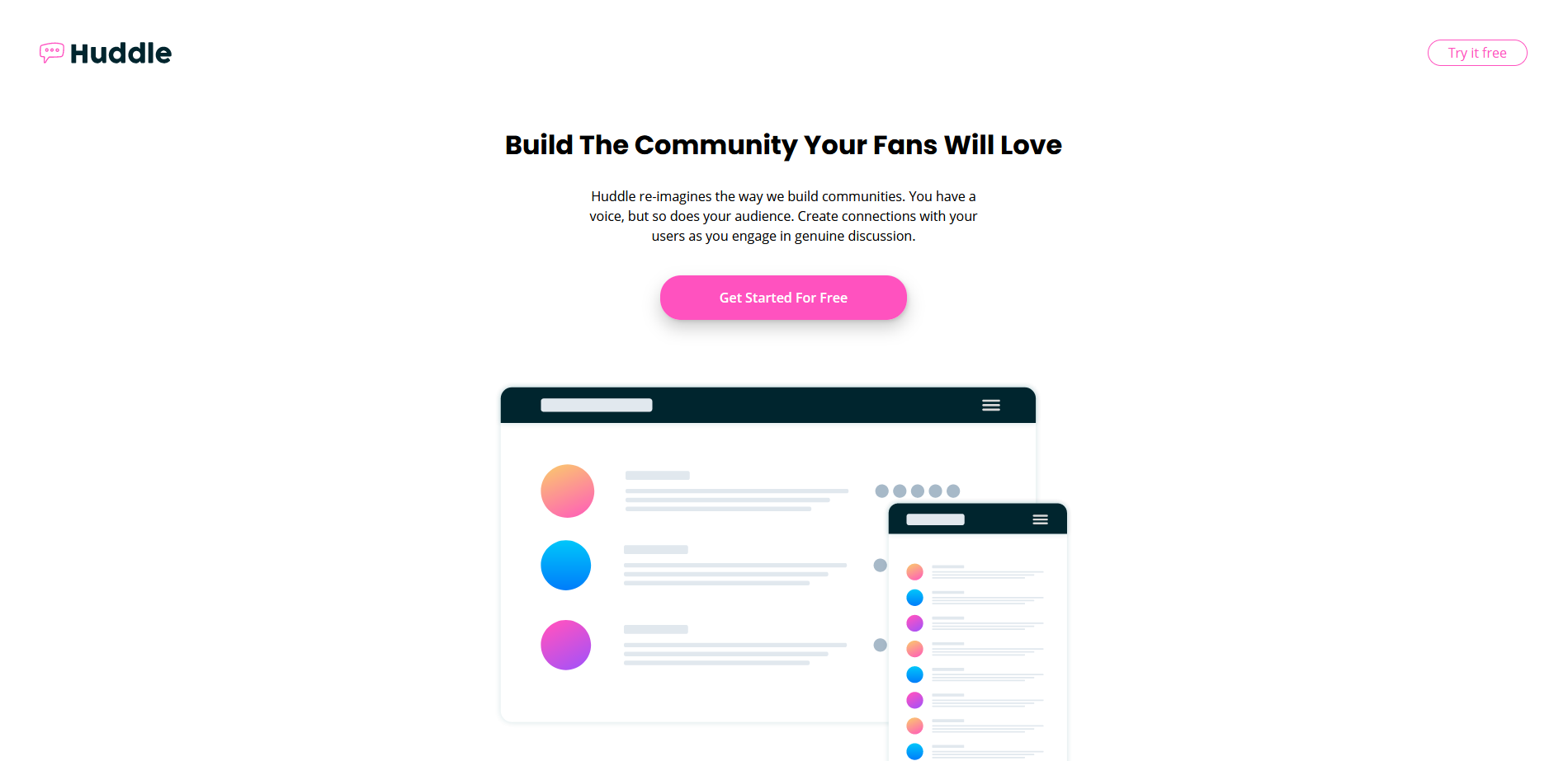 GitHub - KyBlue/FM-3-HuddleLandingPageCurved: Frontend Mentor challenge submission