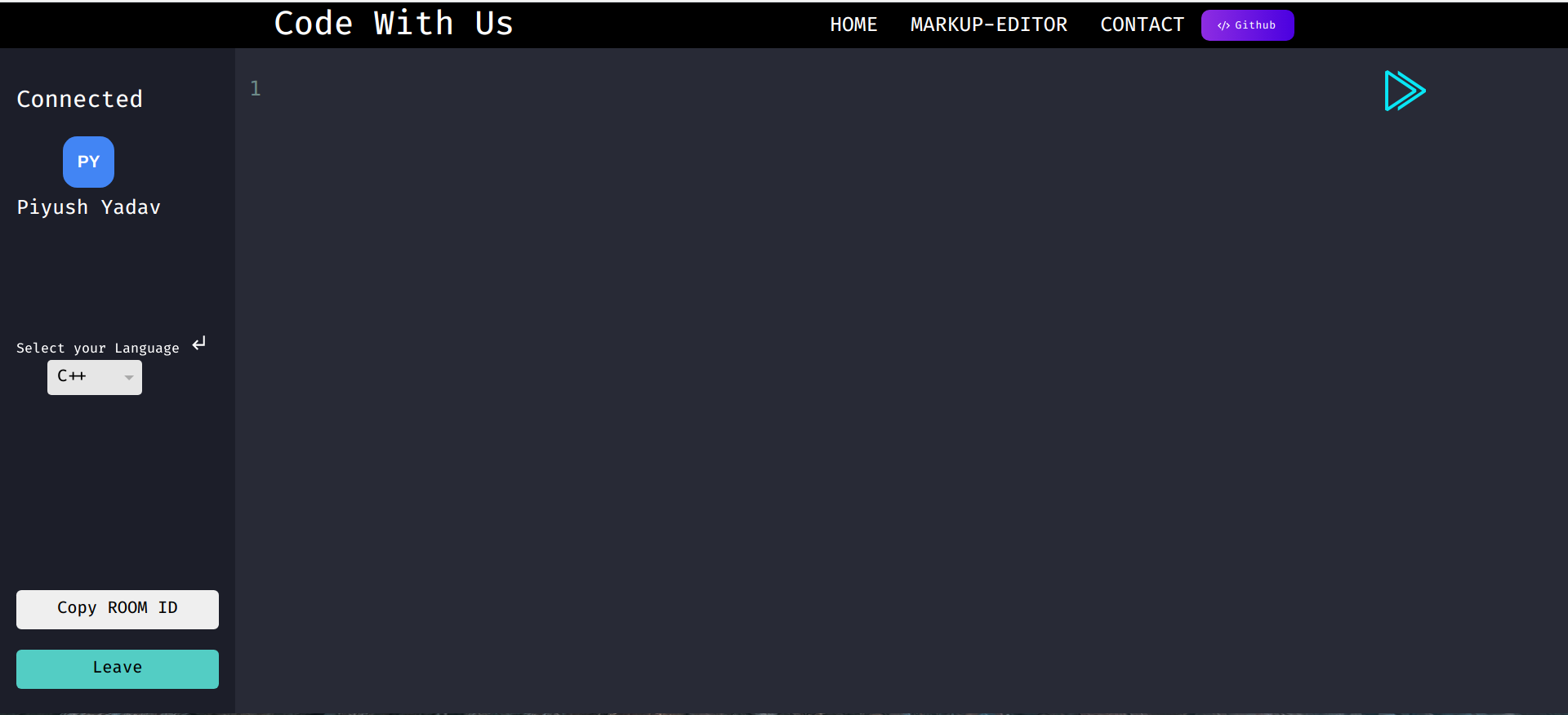 Github Piyushyadav0191code With Us Editor Where You Can Write Your Code With Your Friends