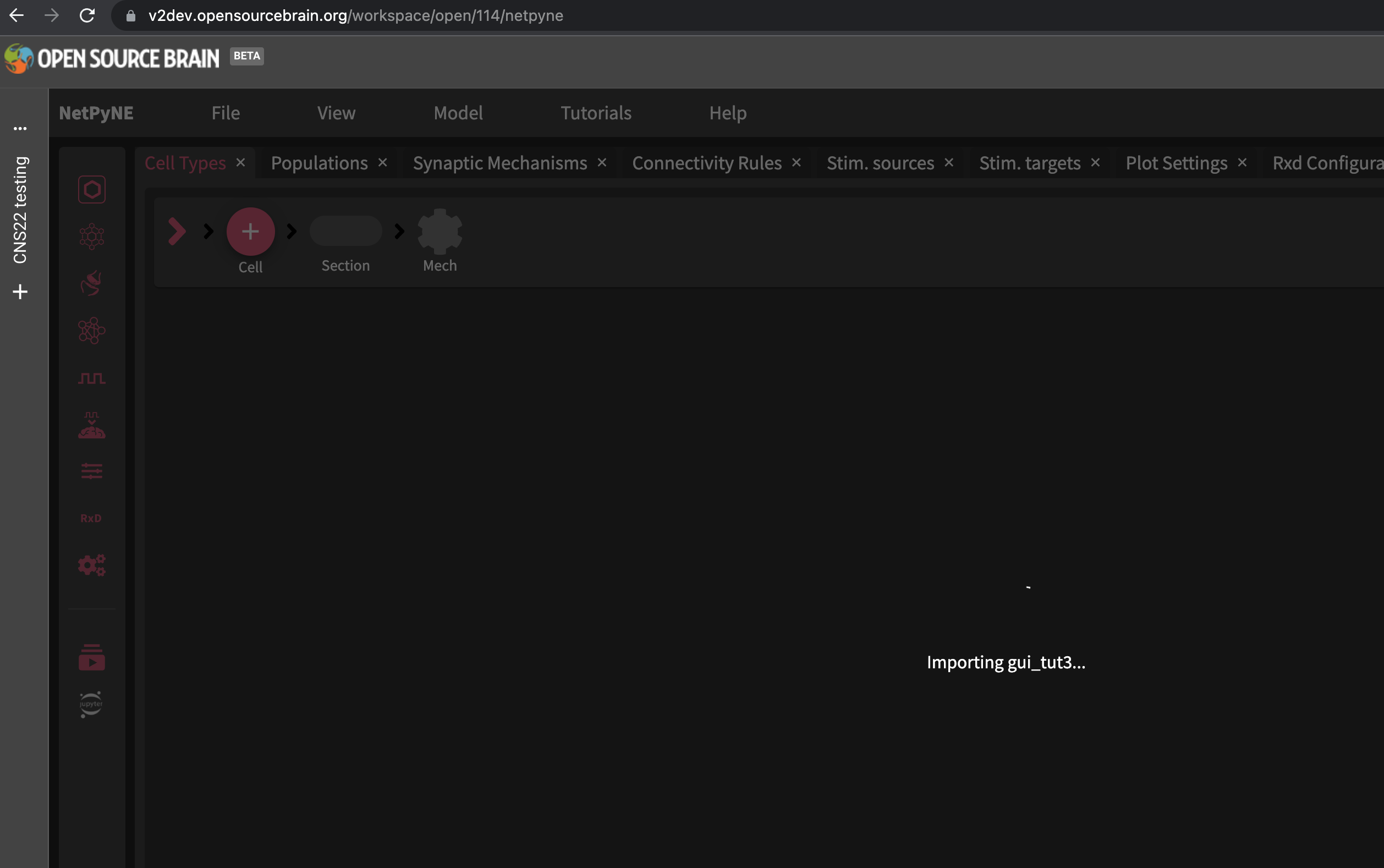 Tutorial 3 Freezes When Loading · Issue 570 · Metacellnetpyne Ui · Github