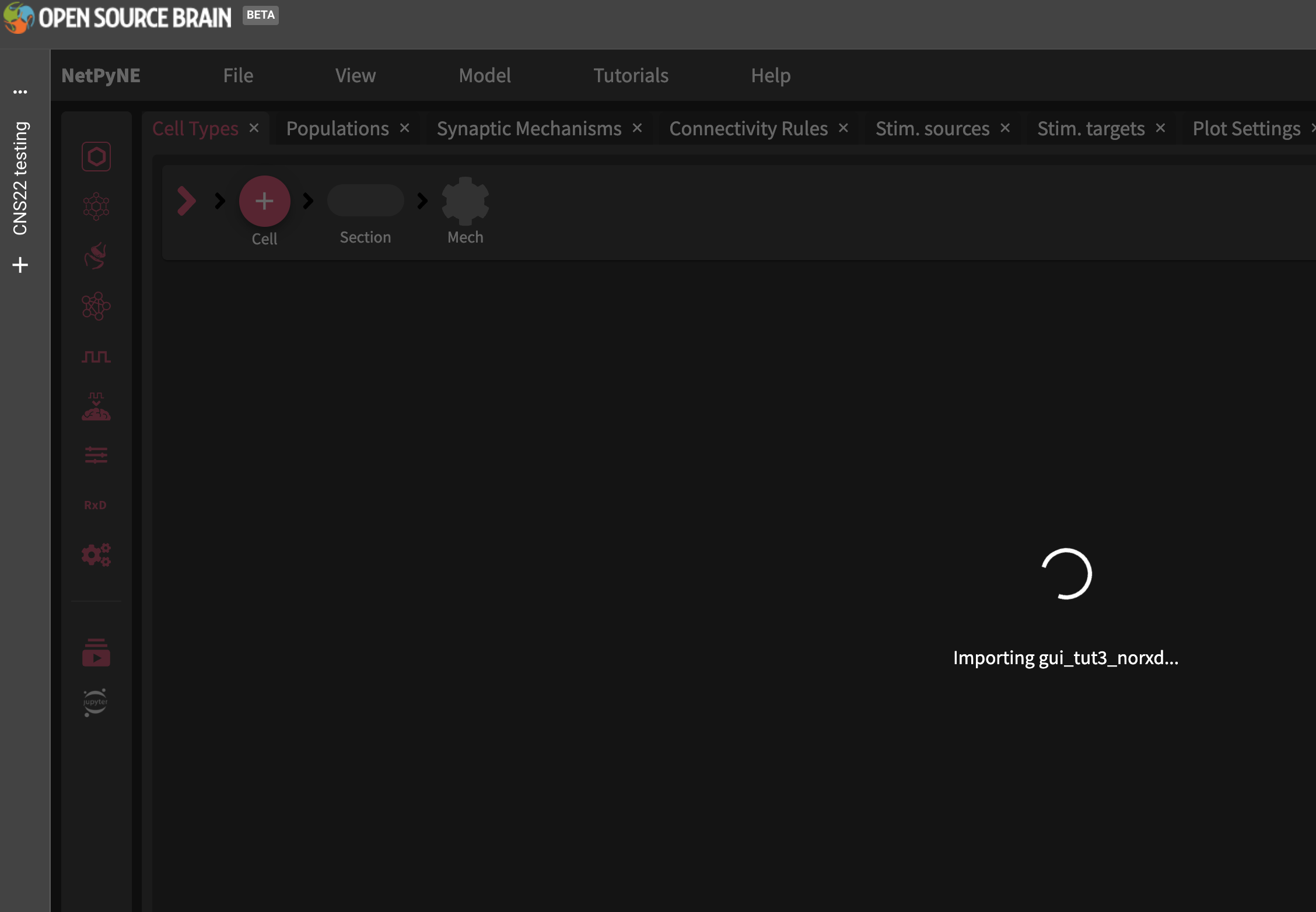 Tutorial 3 Freezes When Loading · Issue 570 · Metacell Netpyne Ui · Github