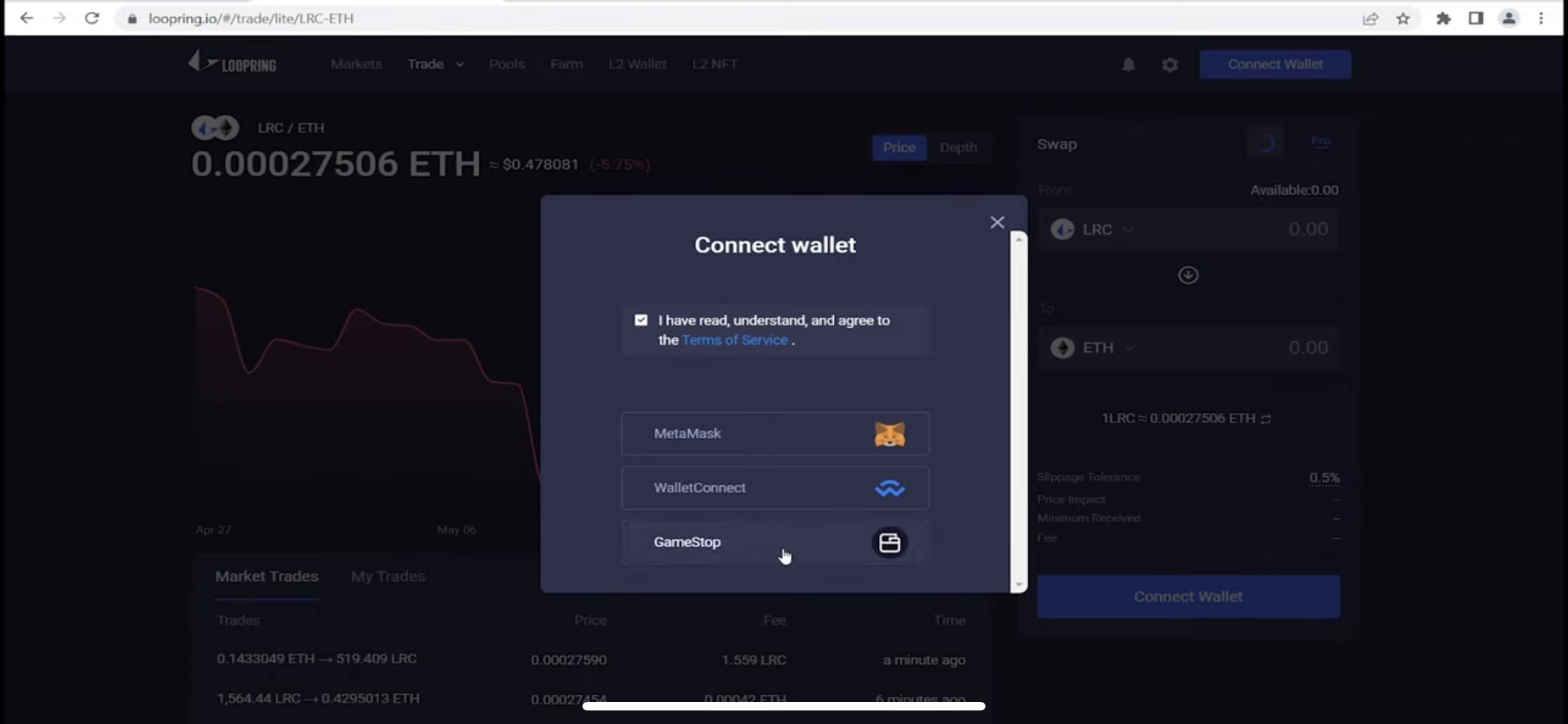 Remove scrolling bars Deposit/Connect Wallet page · Issue #574 · Loopring/loopring-web-v2 · GitHub