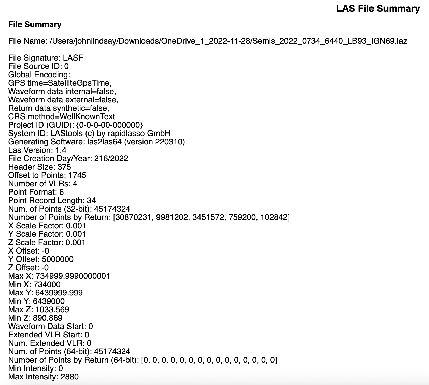 Error using Lidar tools on LAZ file · Issue #299 · jblindsay/whitebox-tools · GitHub