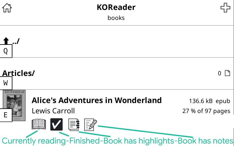 Book Status Indicators For File Browser · Issue 10170 · Koreader 