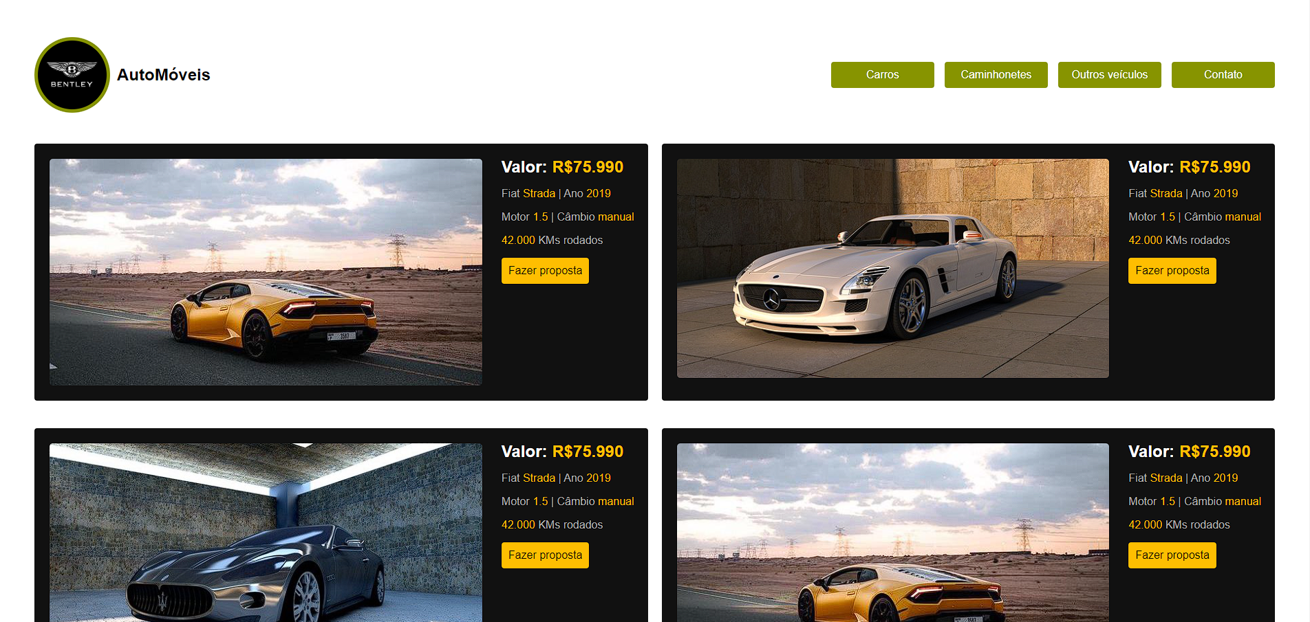 GitHub - andredevsec/Loja-de-carros-final-: Loja de carros utlizando media screen como ...