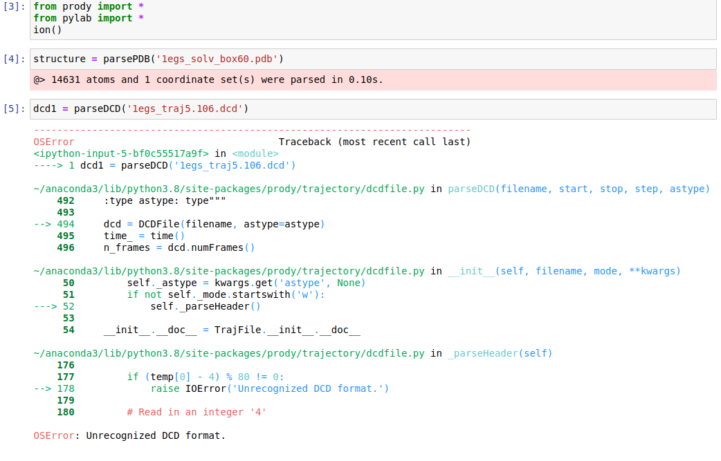 Prody Unable to read charmm DCD file · Issue #1534 · prody/ProDy · GitHub