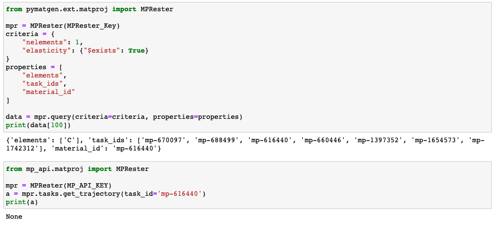ISSUE: Unable to query trajectories · Issue #541 · materialsproject/api ...