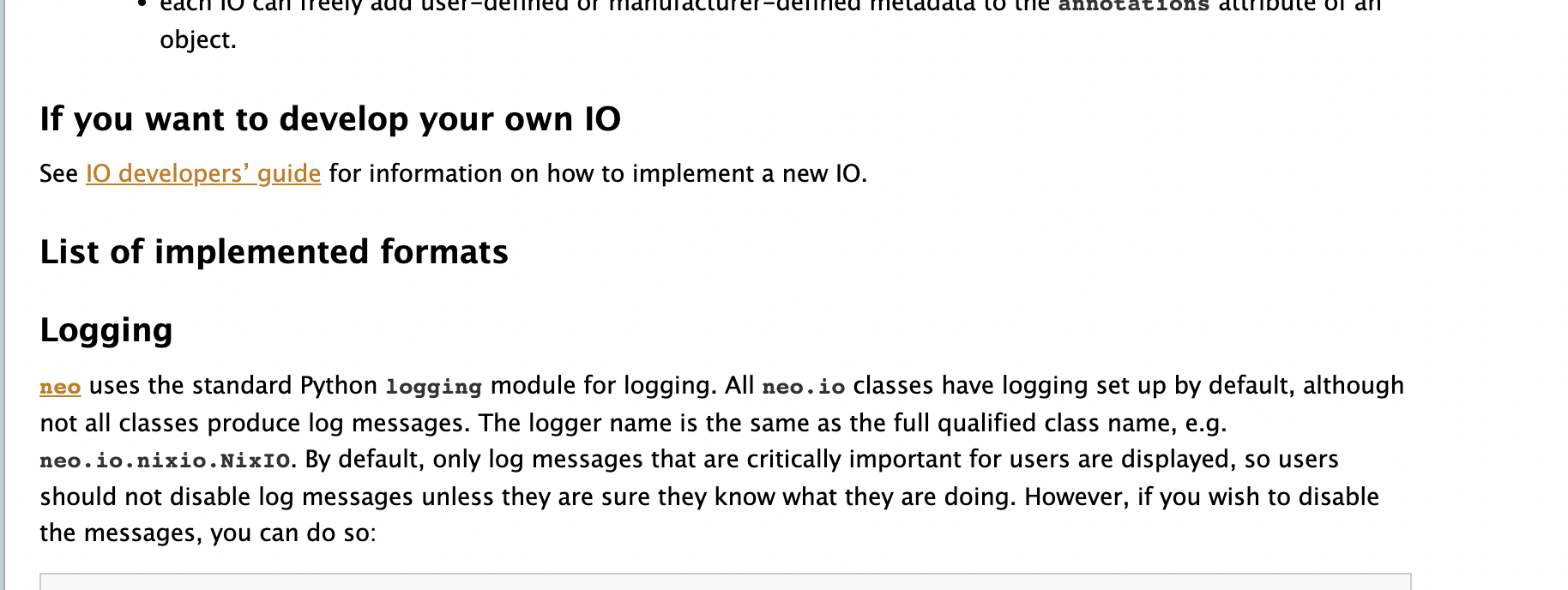 docs: "List of implemented formats" is empty for IO and RawIO · Issue #1084 · NeuralEnsemble ...