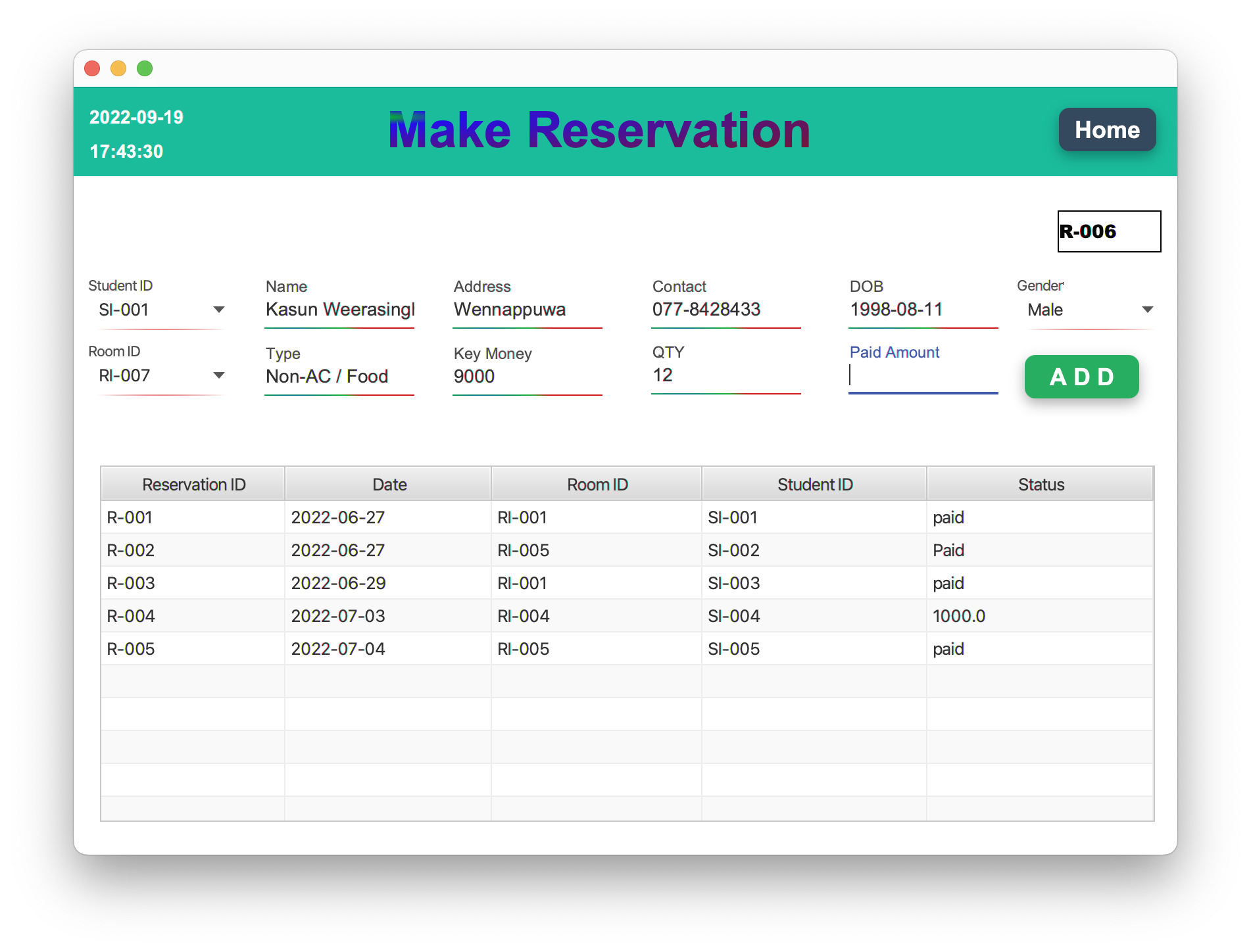 GitHub - kasunweerasinghe/Hostel-Management-System: ORM Final CW