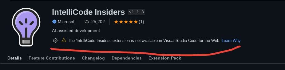 Make All VSCode extensions of Intellicode compatible with https://vscode.dev/ and https://github ...