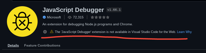 Make All VSCode extensions of JavaScript Debugger compatible with https://vscode.dev/ and https ...
