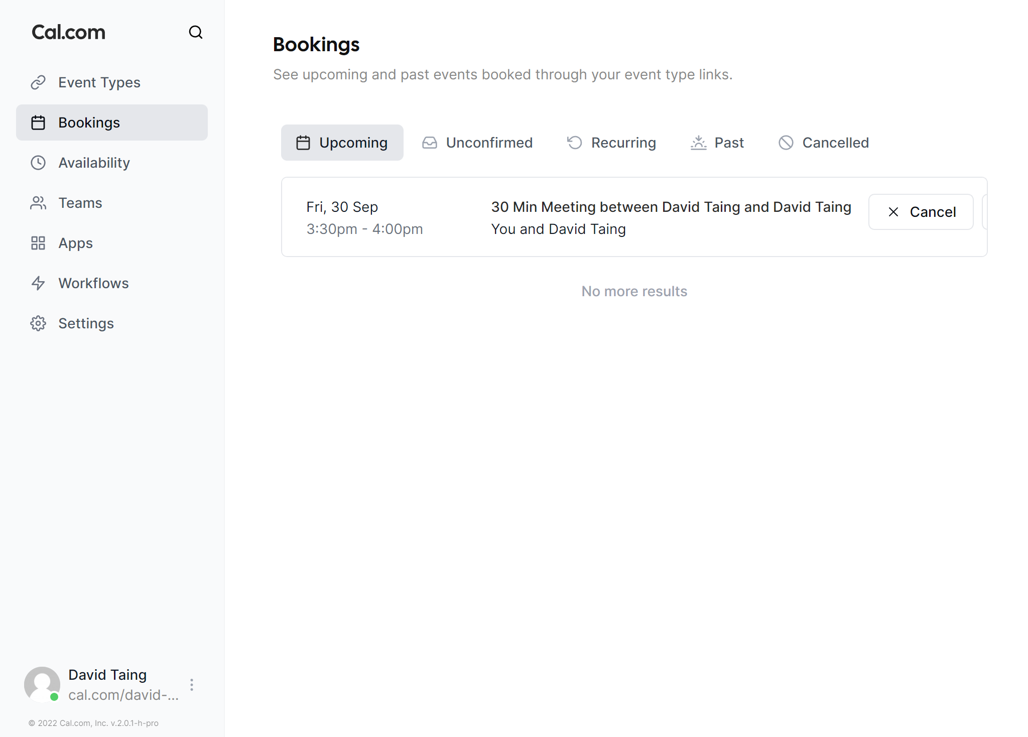 /bookings - Going off screen · Issue #4445 · calcom/cal.com · GitHub