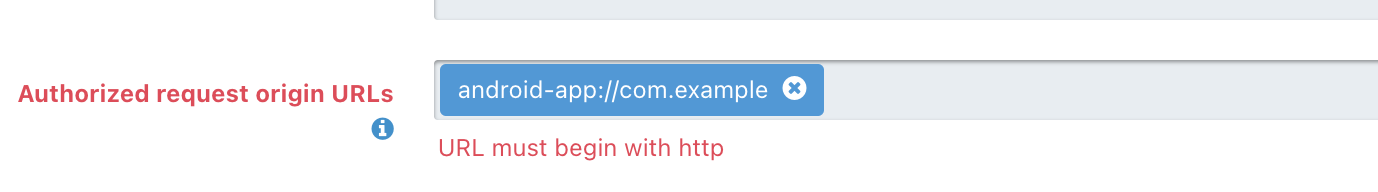 Unable to add android app as authorised request origin · Issue #1443 ...