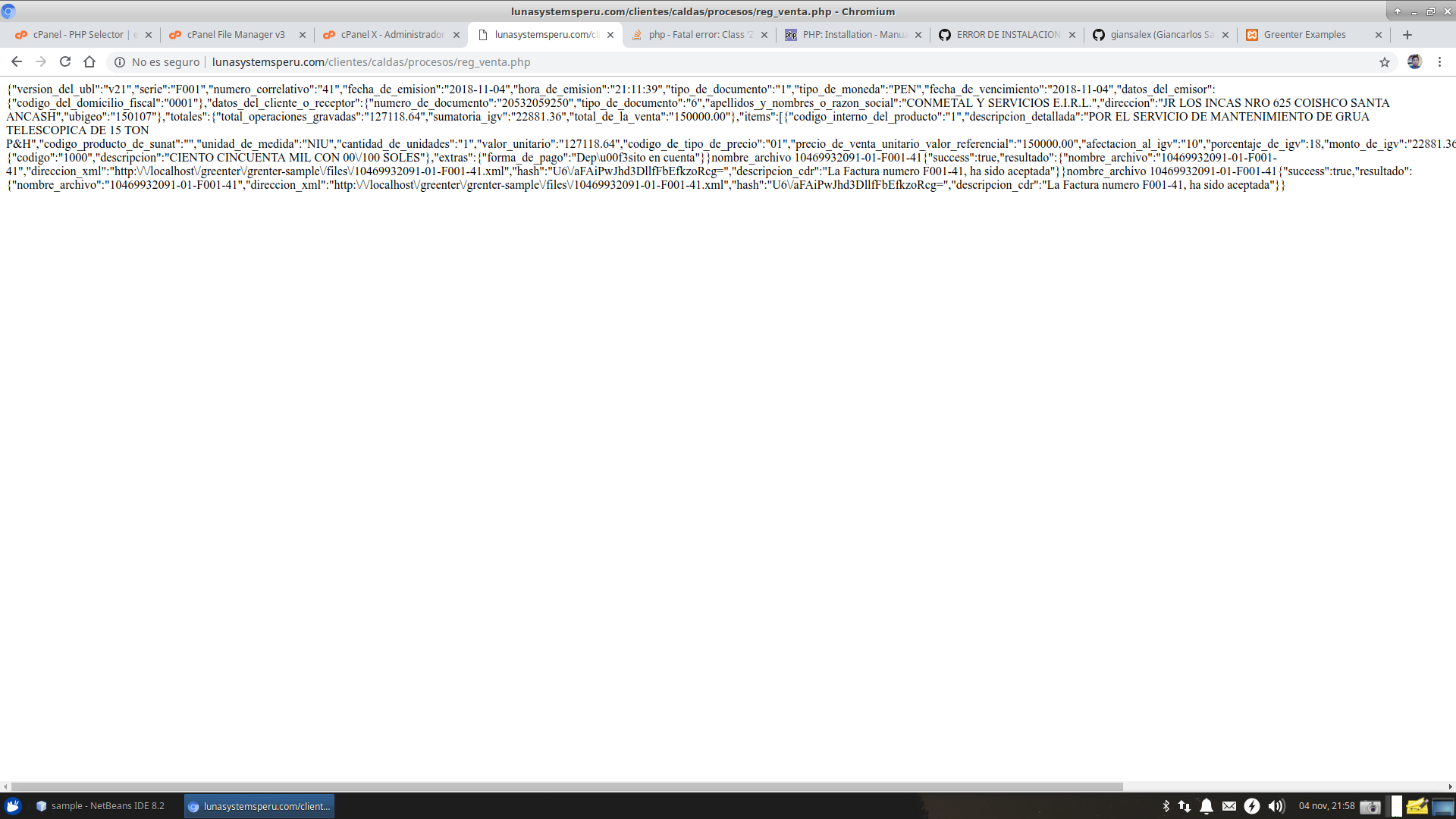 ERROR DE INSTALACION · Issue #43 · thegreenter/demo · GitHub