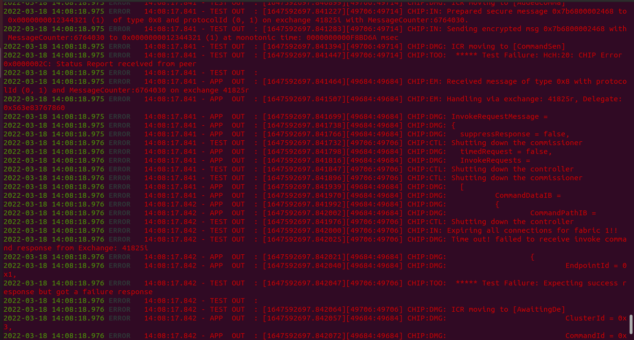 [TC-I-2.2] Command "Identify" showing failure response · Issue #16425 · project-chip ...