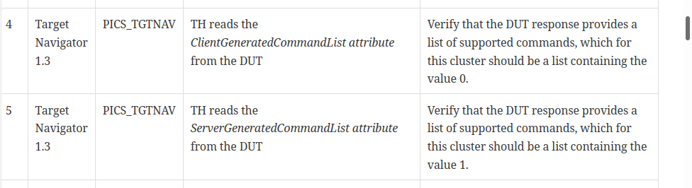 [TC-MC-1.9] (Target Navigator cluster) attribute value mismatch · Issue ...