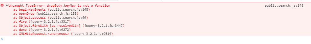Instant search: Uncaught TypeError: dropBody.keyNav is not a function ...