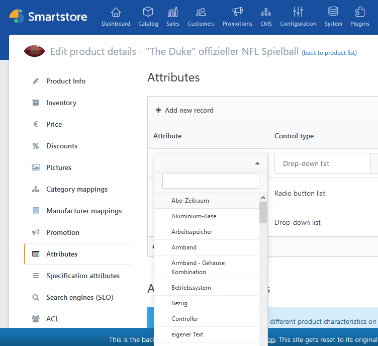 Attribute selection on product does not work · Issue #1448 · smartstore/SmartStoreNET · GitHub