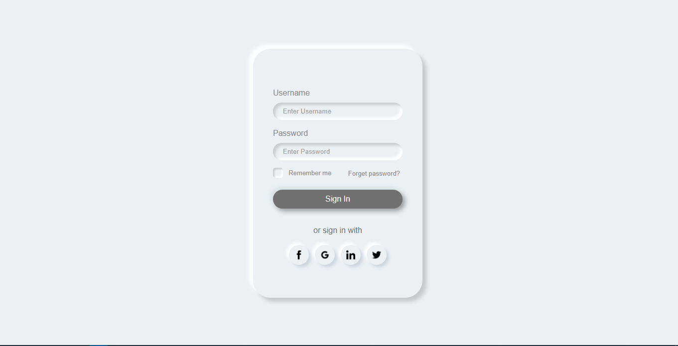 GitHub - WavefireCoding/neomorphic-login-form: Login form based on Neomorphism Concept
