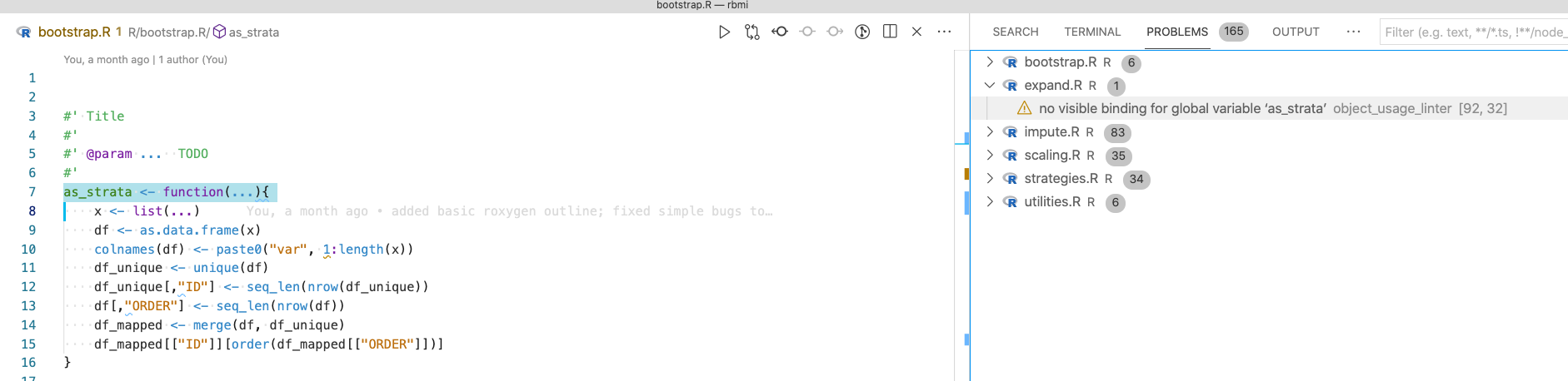 Spurious lintr message ? · Issue #729 · REditorSupport/vscode-R · GitHub